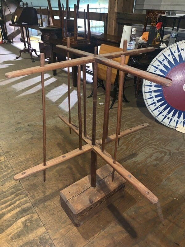 Antique Primitive Warping Wheel Mill, Weaving – The Green Scene Antiques